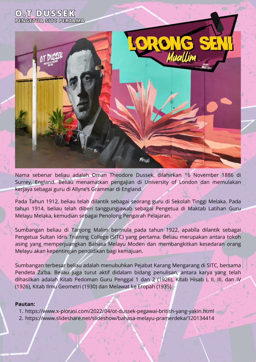 MAJLIS DAERAH TANJONG MALIM - TOKOH - O.T DUSSEK